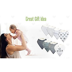 MODERN BABY 4 Pack Bandana Bibs for Boys Absorbent Drooler Baby Bibs, Tacos