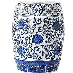 XARONF Ceramic Garden Pier, Tea Room Drum Stool, Dressing Stool, Neo-Classical Drum Pier, Shoe Changing Stool in The Hall.