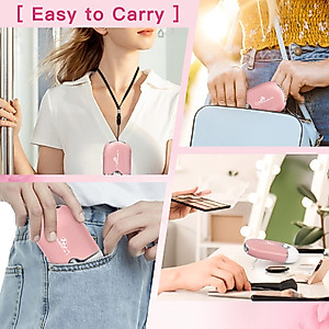 mlogiroa Lash Fan Mini Portable Eyelash Fan Handheld Lash Fan Dryer for Eyelash Extensions Rechargeable USB C Eyelash Dryer Air Cooling Blower Fan with Built in Sponge Lash Extension Application