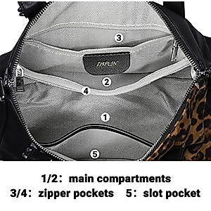 IBFUN Handbags for Women PU Leather Satchel Purse Ladies Shoulder Bags Top Handle Tote Black