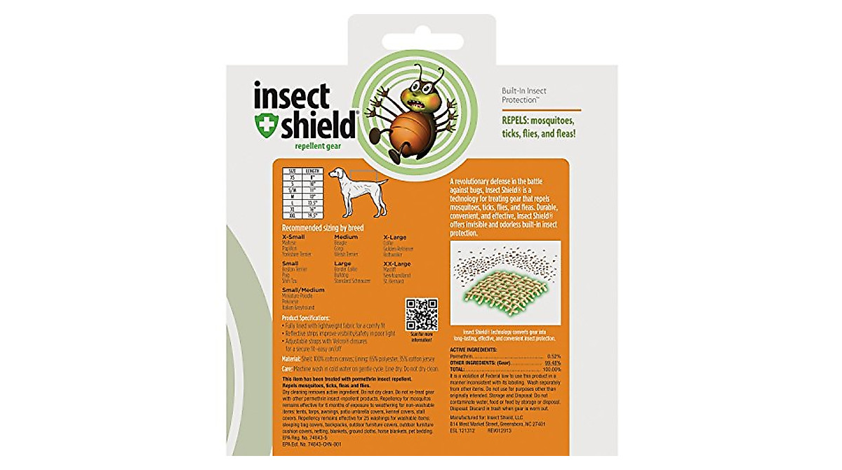 Insect Shield Dog Safety Vest - Protect Against Fleas & Ticks