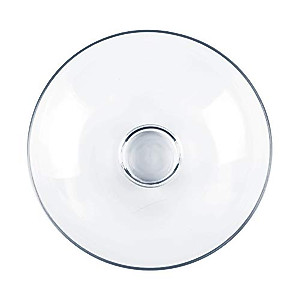 CYS Excel Glass Decorative Footed Bowl (H:4.5" D:12") | Fruit Display Bowl | Terrarium Bowl | Compote Vase Kitchen Table Centerpiece | Footed Pedestal Bowl