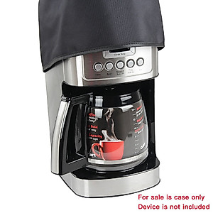 Hermitshell Dust Proof Cover with Soft Velvet Lining Fits Cuisinart DCC-3200AMZ / DCC-3400 PerfecTemp 14 Cup Programmable Coffeemaker (Black)