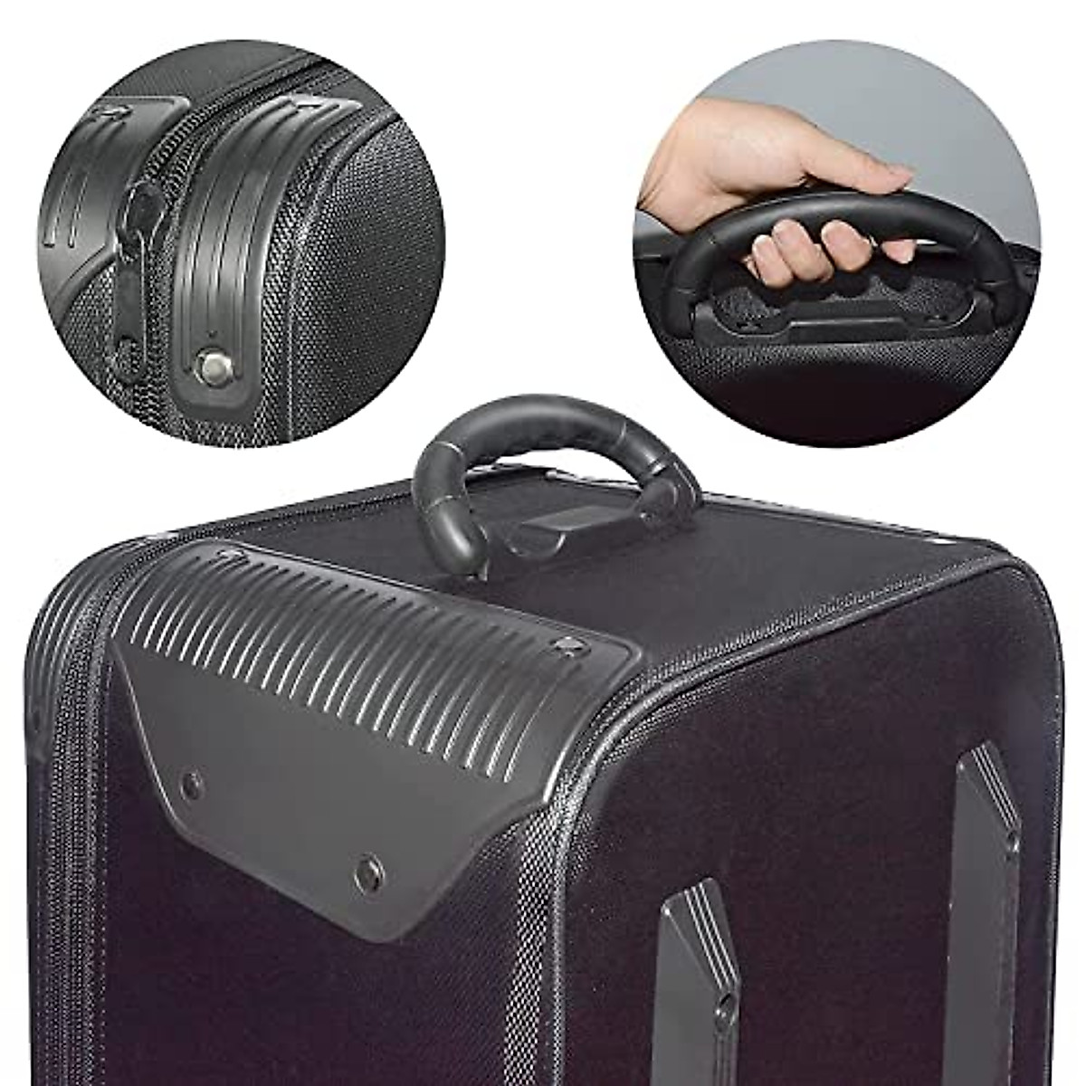 lesolar Photo Studio Equipment Trolley Case Camera Trolley Carrying Case 44x15x11.8 inches Photo Stand Case with Padded Compartment and Wheels for Light Stand Tripod Strobe Light