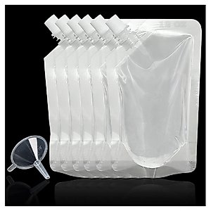 SENYUE 6 PCS Juice Flasks Drinks Flasks Liquor Pouch Reusable Drinking Flasks Concealable Plastic Flasks for Sneak to go