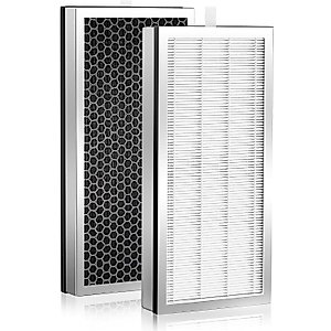 Replacement Filter 2 Pack Compatible with 40 Series Air Purifier,3-in-1 Filters, Contains H13 HEPA & Activated Carbon