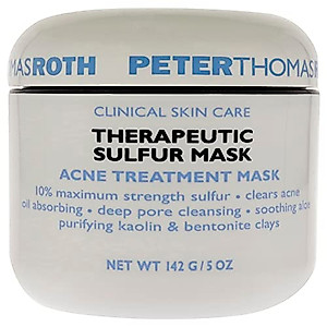 Peter Thomas Roth | Therapeutic Sulfur Acne Treatment Mask | Maximum-Strength Sulfur Mask for Acne, Clears Up and Helps Prevent Acne Blemishes, Oil Absorbing and Pore Cleansing
