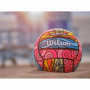 Wilson Sporting Goods Graffiti Volleyball- Pink/Blue/Yellow,1 Pack - OS,WTH46341B