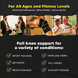 CopperJoint Copper Compression Knee Brace With Straps - For Arthritis Pain, Meniscus, & ACL Support - Knee Support for Sport & Everyday Activities - Adjustable & Breathable Design Medium