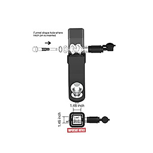 GGC4X4 Premium Anti-Rattle Hitch Lock Pin, Bike Racks, or Boat Trailers Silence The Rattling Noise That Occurs While Towing.Tightening Hitch Pin.Bolt Lock.Dodge Journey. Hitch Locking Pin