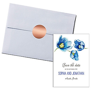 Royal Green Rose Gold Stickers Dots 1 inch - Round Envelope Seals for Baby Shower, Girl Birthday Party, and Decor 25MM - 1200 Pack