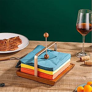 Niciksty Wooden Napkin Holder Farmhouse Kitchen Napkin Holder for Table Dinner Napkin Holder Cocktail Napkins Holder Vintage Wood Napkin Holder Christmas Napkin Holder