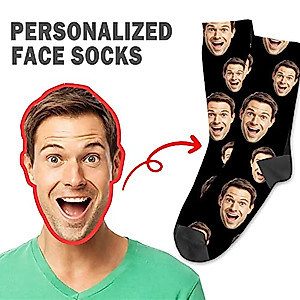 Yofair Custom Face Socks for Men Personalized Funny Socks with Picture Customized Socks Couples Christmas Gag Gifts for Women