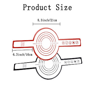 Silicone Baking Mat for Dutch Oven Bread Baking，Reusable Non-stick Bread Baking Mat Silicone Dutch Oven Liner with Long Handles (Black)