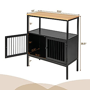 PETSITE Sideboard Buffet with Storage Cabinet & Shelves, Wooden Microwave Oven Stand with Metal Frame, Coffee Bar Station for Home Kitchen