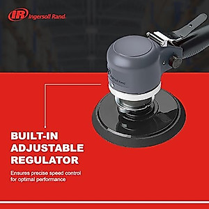 Ingersoll Rand 311A Dual-Action Angle Air Sander, 6" Adhesive Pad, 12,000 rpm, 0.25 hp, Side Exhaust