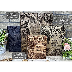 Personalized Recipe Book Wooden Cookbook Blank Recipe Binder Gift Daughter And Mom Her Custom Recipe Journal Wooden Family Book Wedding Gift (Style2)