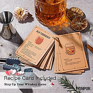 PONPUR Gifts for Men Him Husband from Wife, Whiskey Decanter Set with 2 Whisky Glasses, Unique Anniversary Birthday Gift for Husband, Cool Christmas Presents for Scotch Bourbon Lovers