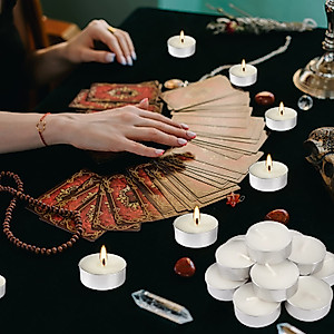 Votive Tealight Mini Unscented Candles,in Bulk,Long Lasting&Dripless Paraffin Tea Candles for Weddings, Christmas,Emergency,Home Decorative,Shabbat,100 Packs