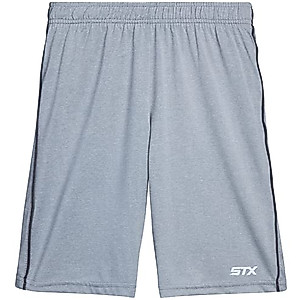 STX Boys' Active Shorts – 2 Pack Lightweight Athletic Shorts (Little Boy/Big Boy), Size 10/12, Black/Grey