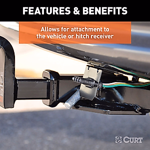 CURT 58301 Vehicle-Side Trailer Wiring Harness Mounting Bracket for 4-Way Flat