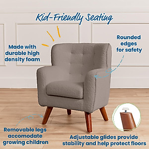 ECR4Kids Mila Arm Chair, Kids Furniture, Grey