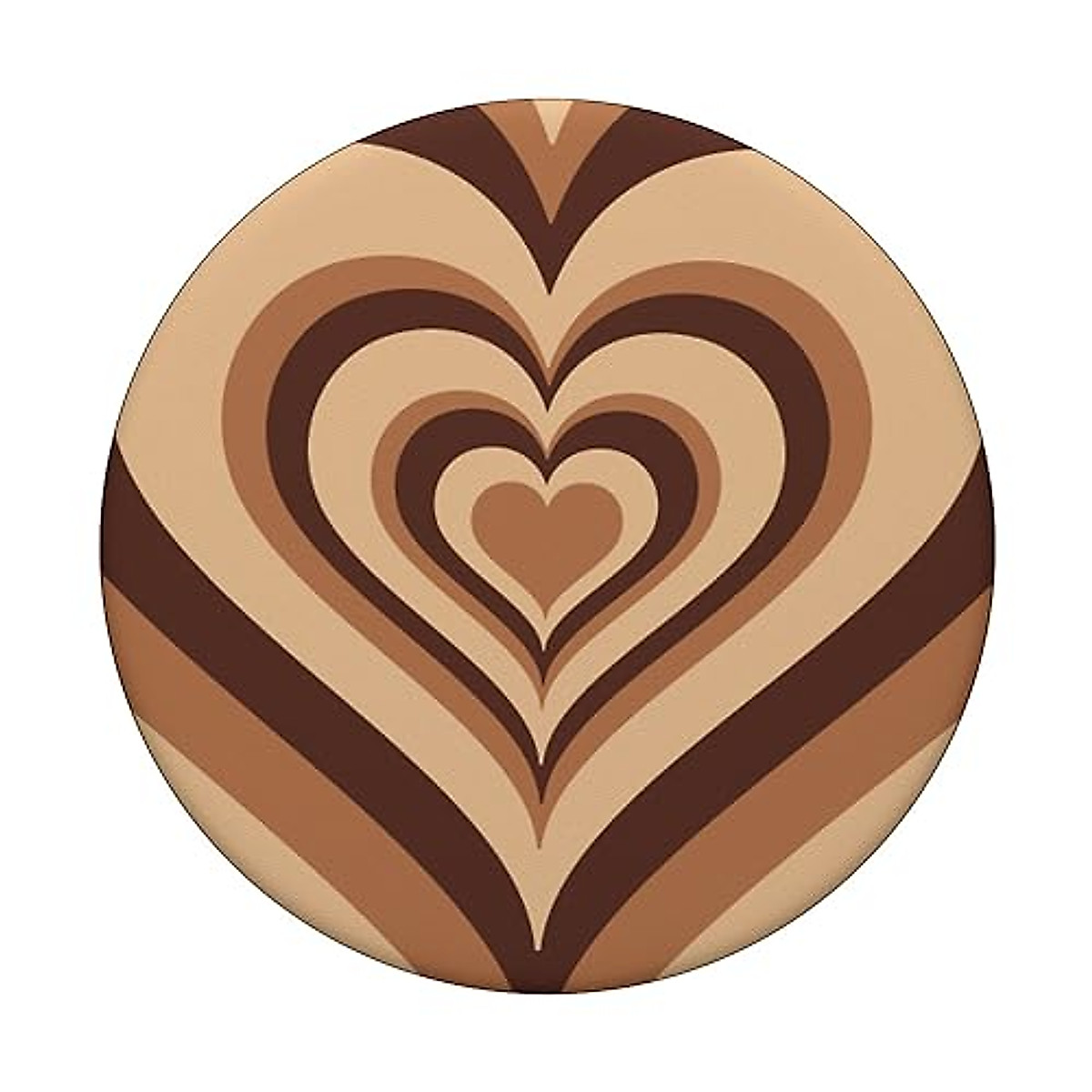 Latte Love Coffee Brown Heart Phone Popper PopSockets Standard PopGrip