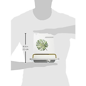 Cathy's Concepts Palm Leaf White Lacquer Docking Station