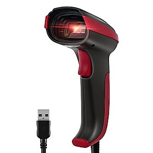 Barcode Scanner Wired,JRHC 2D Bar Code Reader Automatic QR 1D Bar Code Scanner Support Windows Mac and Linux with USB Cable for Pos Mobile Payment, Convenience Supermarket, Store, Warehouse, Library