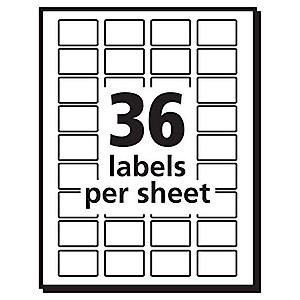 Avery Self-Adhesive Removable Labels, 1/2" x 3/4", White, 6000 Labels (6-Pack 5418)