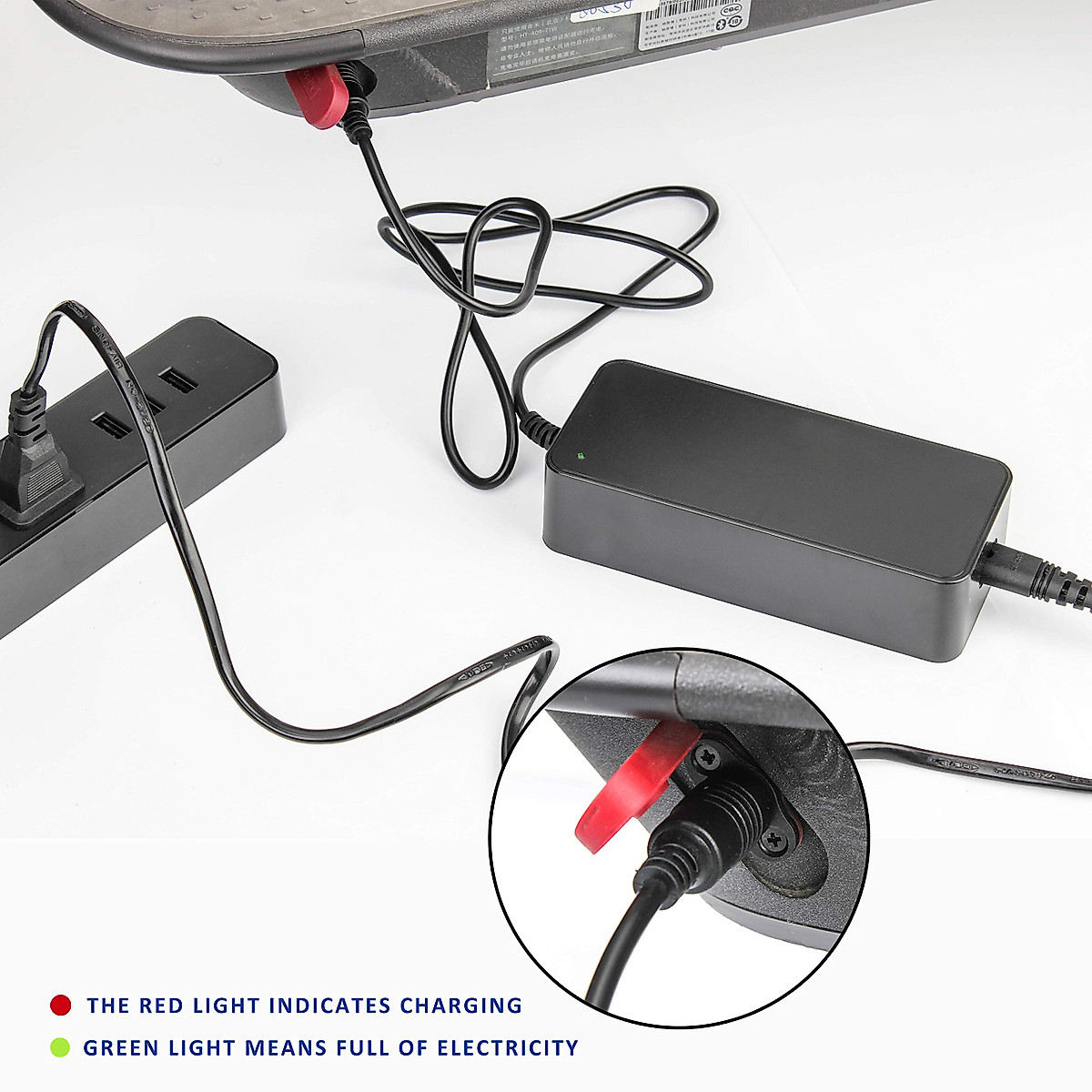 EVAPLUS 42V 2A (84W) Power Adapter for Lime Scooter Chargers for Ninebot G30LP ES2 ES4 ES1L F20 F30 F40 E22 E25 Xiaomi M365 Pro/Pro2 Lime-S and Hiboy S2R Electric Scooter with 36V Li-ion Battery