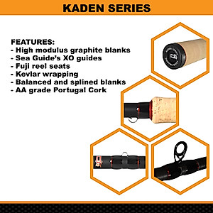 Dobyns Rods Kaden Series 6’10” Casting Bass Fishing Rod KD610-4CB Medium Mod Fast Action | Modulus Graphite Blank w/Kevlar Wrapping | Baitcasting | Crankbait | Line 8-14lb Lure ¼ -¾oz