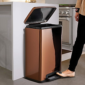 Tramontina 13 Gallon Stainless Steel Step Can - Stainless Steel (Bronze)