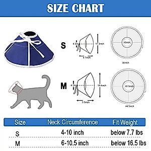 NonwovenEco Soft Recovery Cat Cone Collar, Dog Neck Donut Collar After Surgery, Protect The Wound Stop Licking. Easy Eating & Drinking. for Pets up to 10'' Neck Circumference (M)