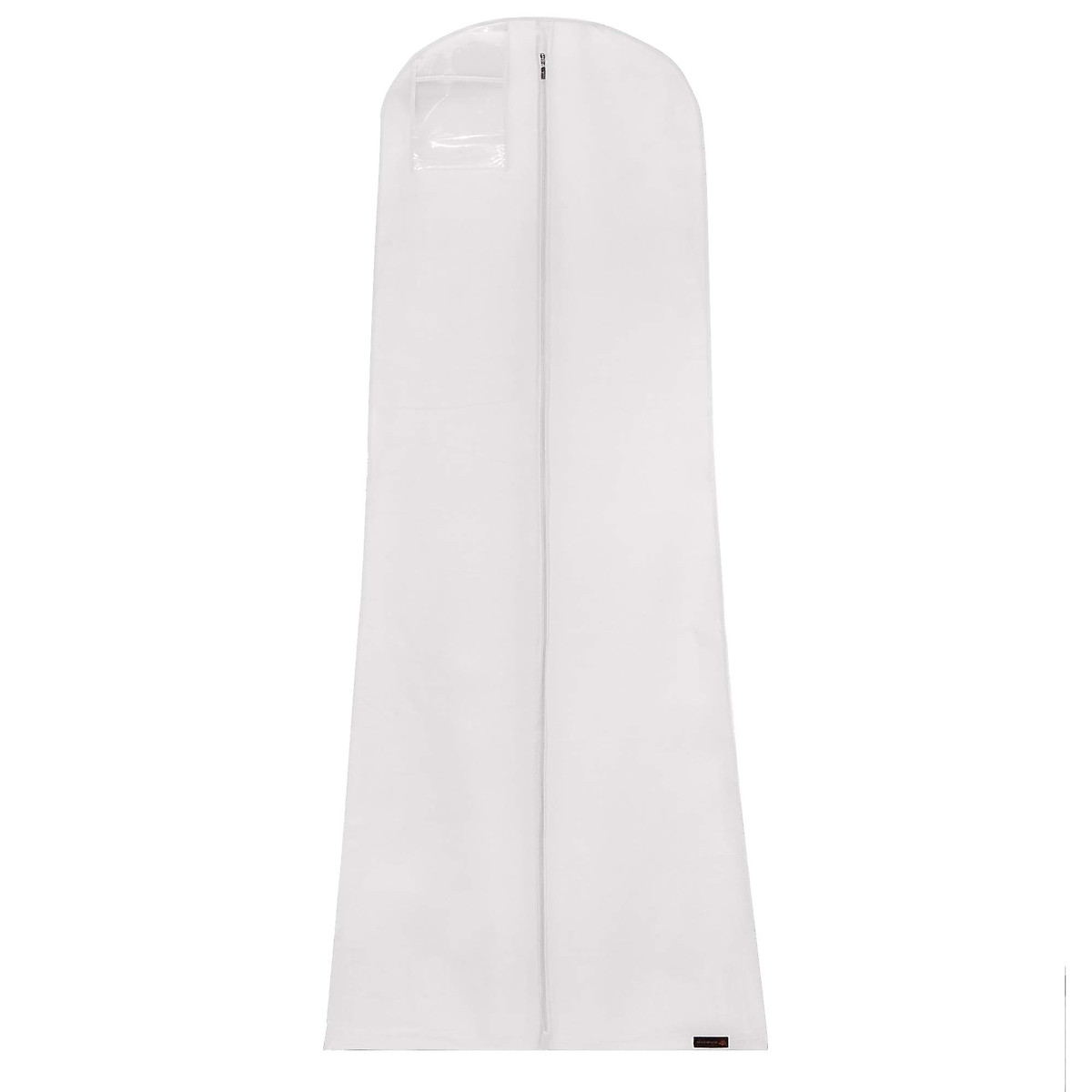 HANGERWORLD Large Wedding Dress Garment Bag Cover - 72" x 24" with Extra Wide Gusset 32" for Long Poufy Dress and Trains, Breathable, Acid-Free (White)