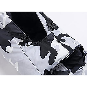 Keevoom Child Snowboarding Coat Waterproof Thick Rain Jackets Warm Fleece Lined Ski Jacket Hooded Outdoor Snow Jacket Camo Size 10