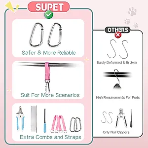 Supet Cat Grooming Hammock for Cats Dogs, Helpful Cat Nail Clipper Hammock, Restraint Dog Sling for Nail Clipping, Cat Grooming Hammock for Dog Pet to Nail Trimming