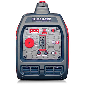 TOMAHAWK 2000 Watt Inverter Generator Super Quiet Portable Power For Residential Home Use 120V and USB Outlet Panel