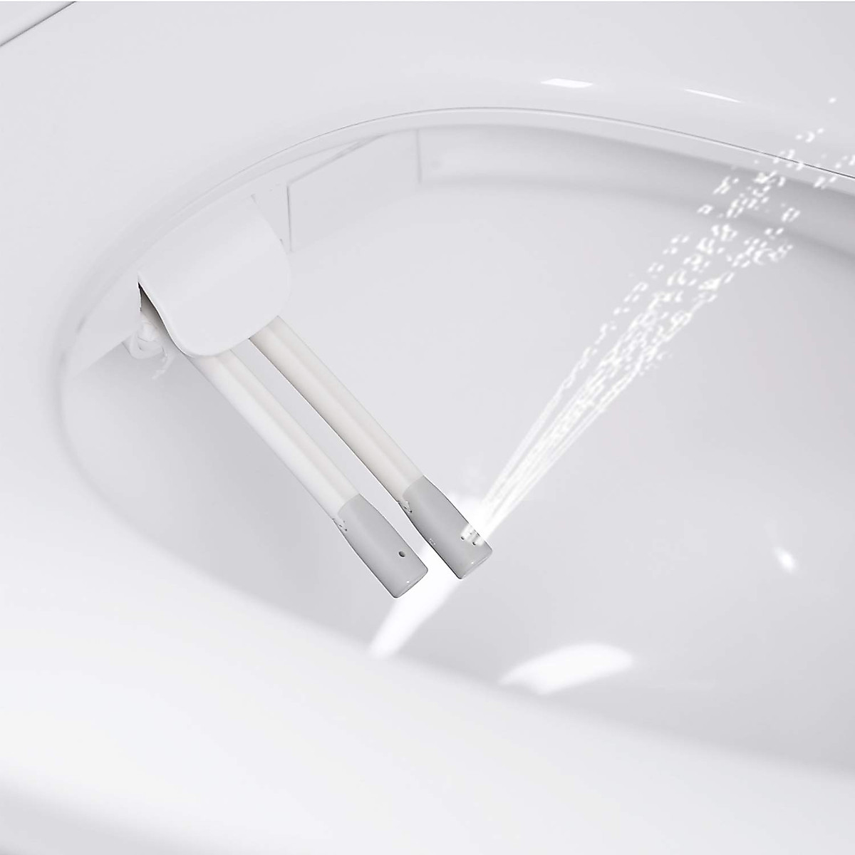 Smart Toilet Seat - Electronic Bidet Seat - Hot Water Bidet Toilet - Night Light - Tankless - Air Dryer