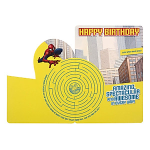 Hallmark Birthday Card For Kids - Spider-Man Design With Activity