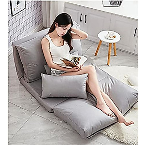 CZDYUF Foldable with Reclining Position Love Seat Couch Adjustable Floor Couch and Sofa for Living Room and Bedroom