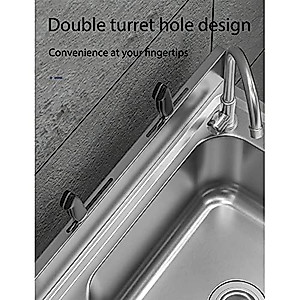 Freestanding Stainless Steel Sink, Commercial Restaurant Sink, Outdoor Single Bowl Station Utility Sink for Bar Restaurant Kitchen Hotel and Home 1 Compartment Sink with Drainer Unit and Tap