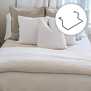 Angoily Non Slip Mattress Gripper, Anti Slide Mattress Stopper, Mattress Retainer Bar, Easy to Installation Metal Pad Gripper for Wooden Bed Frames Black