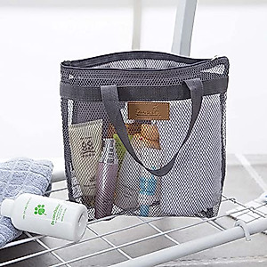 huihaochenggong 2 Pack Mesh shower caddy shower bag 12.5x10.5'' Portable Shower Tote Mesh Shower Caddy Quick Dry Shower Bag with Zipper shower caddy portable For Gym, Travel, Camp, Beach