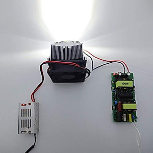 TX Aluminium Heatsink Cooling Fan+44mm Lens 60 Degree for 50W 100W LED Chip (Heatsink+60 Degree Lens)