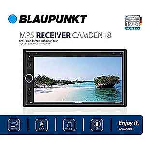 Blaupunkt CAMDEM18 Camden 18 6.9-in. Double-DIN Digital Media Receiver with Bluetooth and Mirror Link, Black