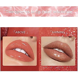 MAEPEOR Shiny Glossy Lipgloss Set 8PCS Non-Sticky Moisturizing Lip Gloss Long-lasting High Shine & Shimmer Liquid Lipstick for Girls and Women (Shiny Glossy, 8PCS-A)