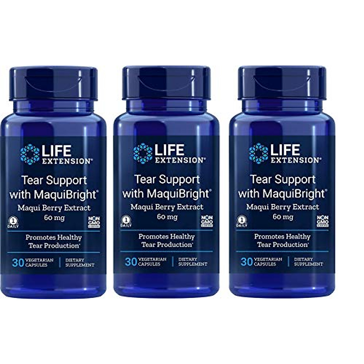 Tear Support with MaquiBright 60 mg, 30 Vegetarian Capsules-Pack-3