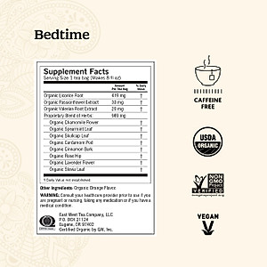 Yogi Tea - Bedtime (4 Pack) - Supports a Good Night’s Sleep - Tea with Passionflower, Chamomile, Valerian Root, and Lavender - 64 Organic Herbal Tea Bags
