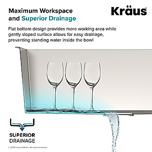 KRAUS Pax 31 1/2-inch 16 Gauge Undermount 50/50 Double Bowl Stainless Steel Kitchen Sink, KHU322